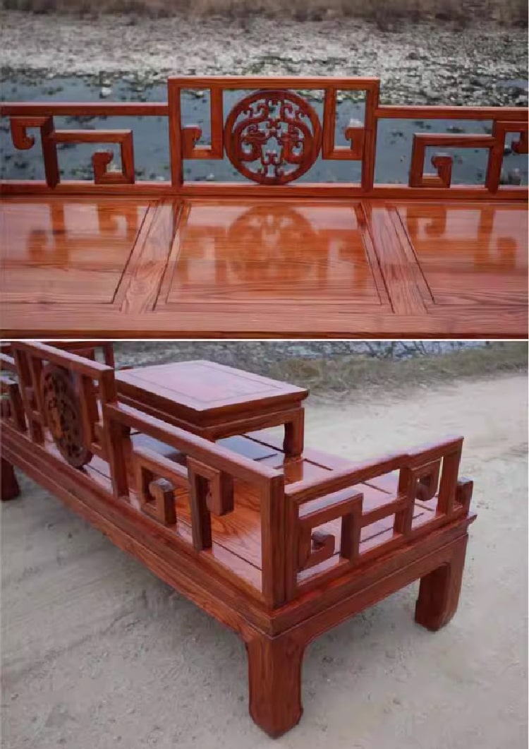 Khám phá vẻ đẹp của giường la hán gỗ tự nhiên-SBT 007